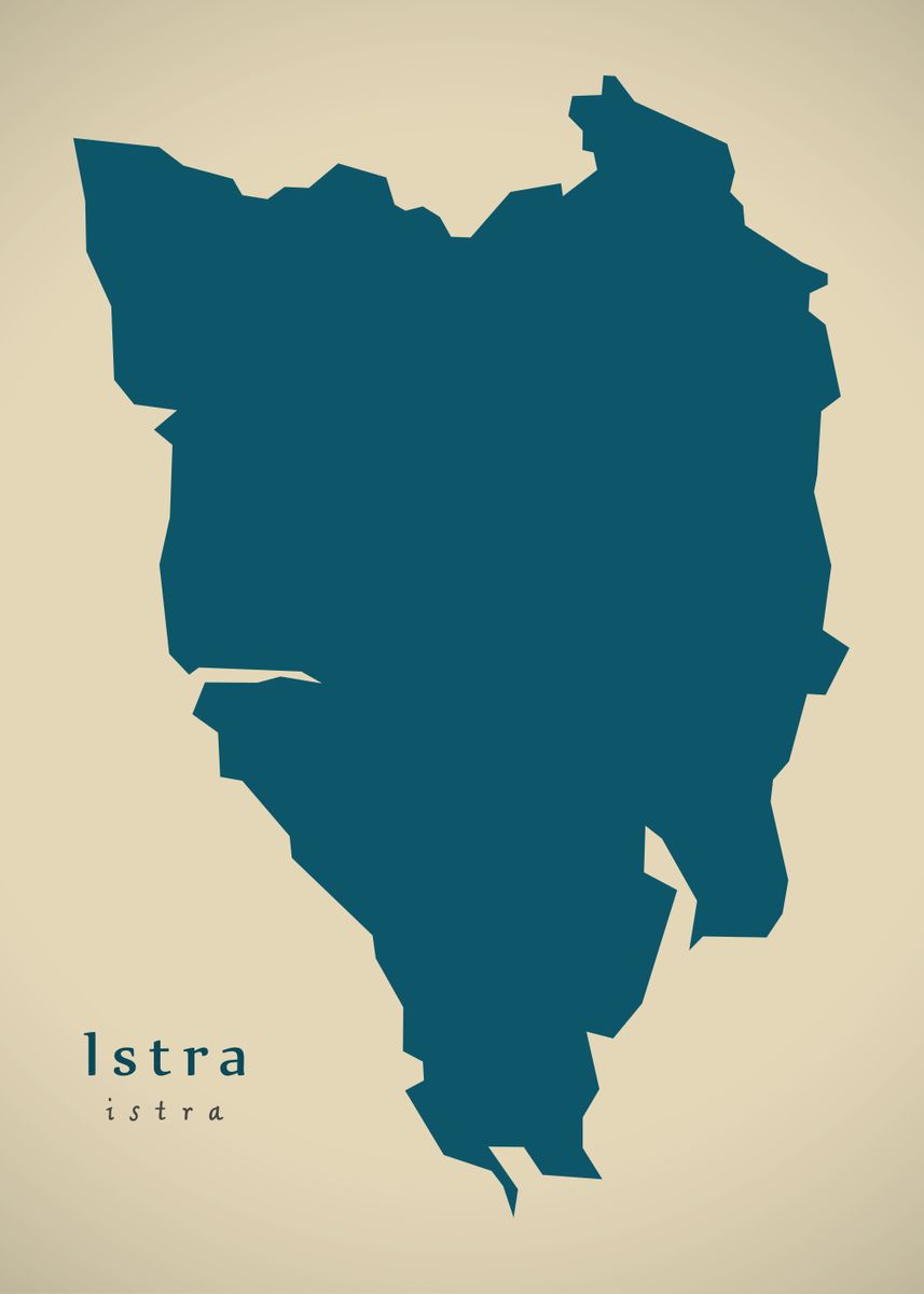 'Istra county map' Poster, picture, metal print, paint by Ingo Menhard ...