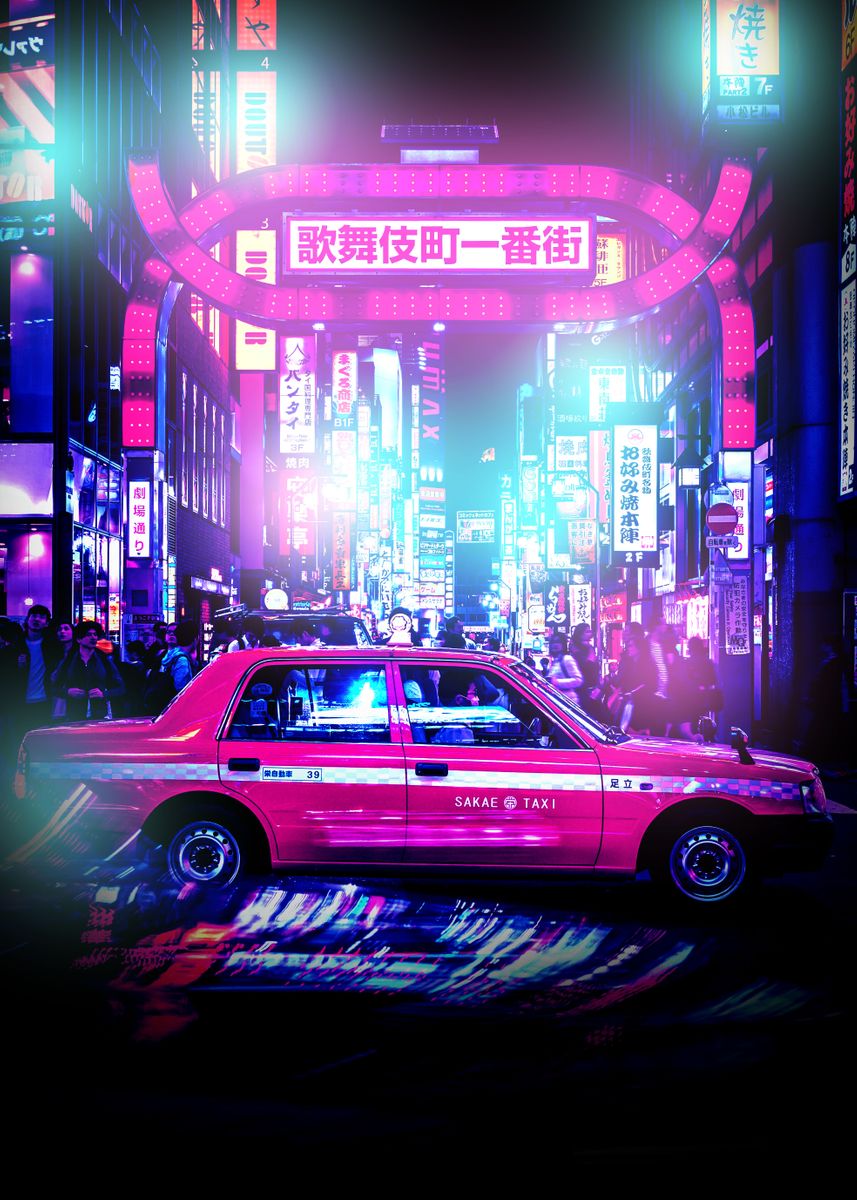 'cyberpunk japan' Poster, picture, metal print, paint by mr happyman ...