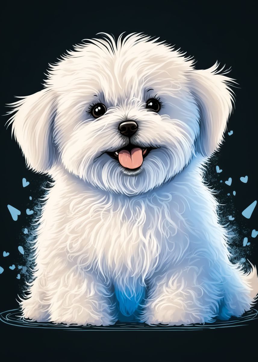 'Baby Dog' Poster, picture, metal print, paint by NowFak | Displate