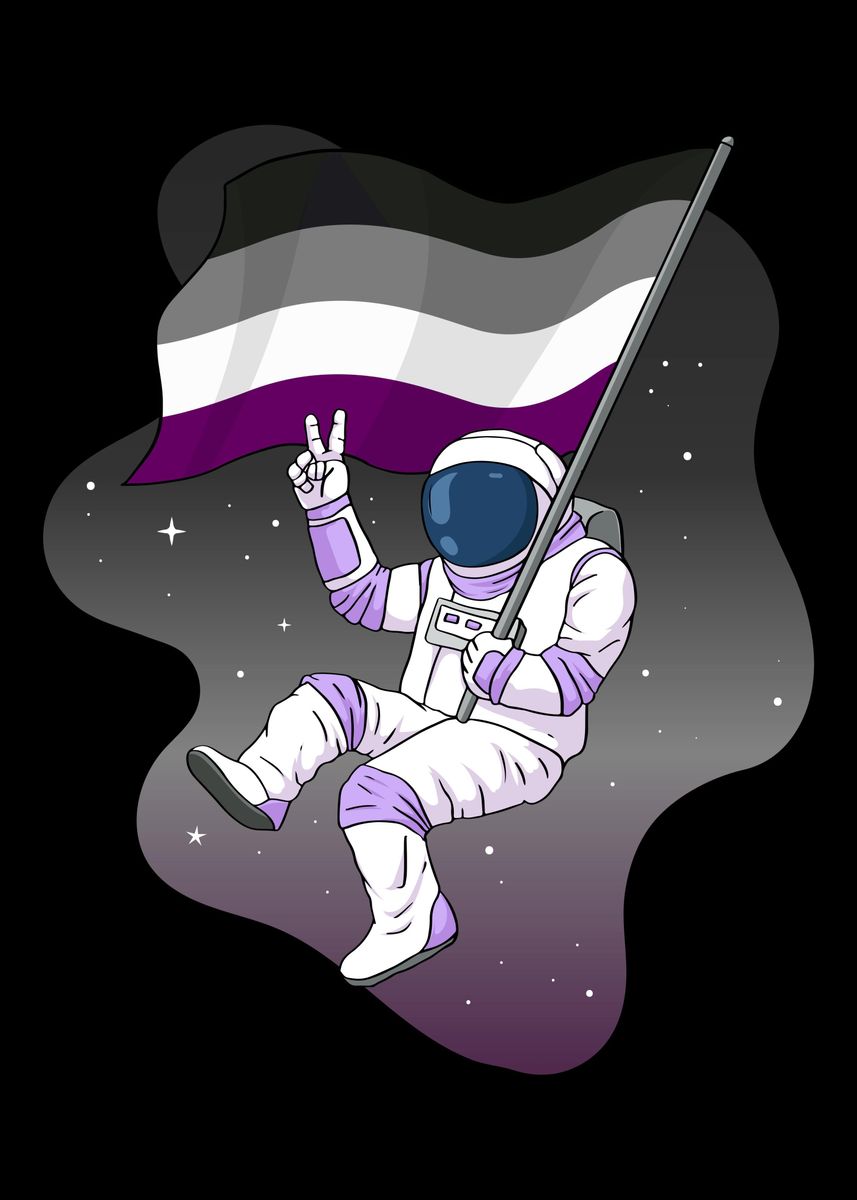 'Asexual Pride Ace Flag' Poster, picture, metal print, paint by ...
