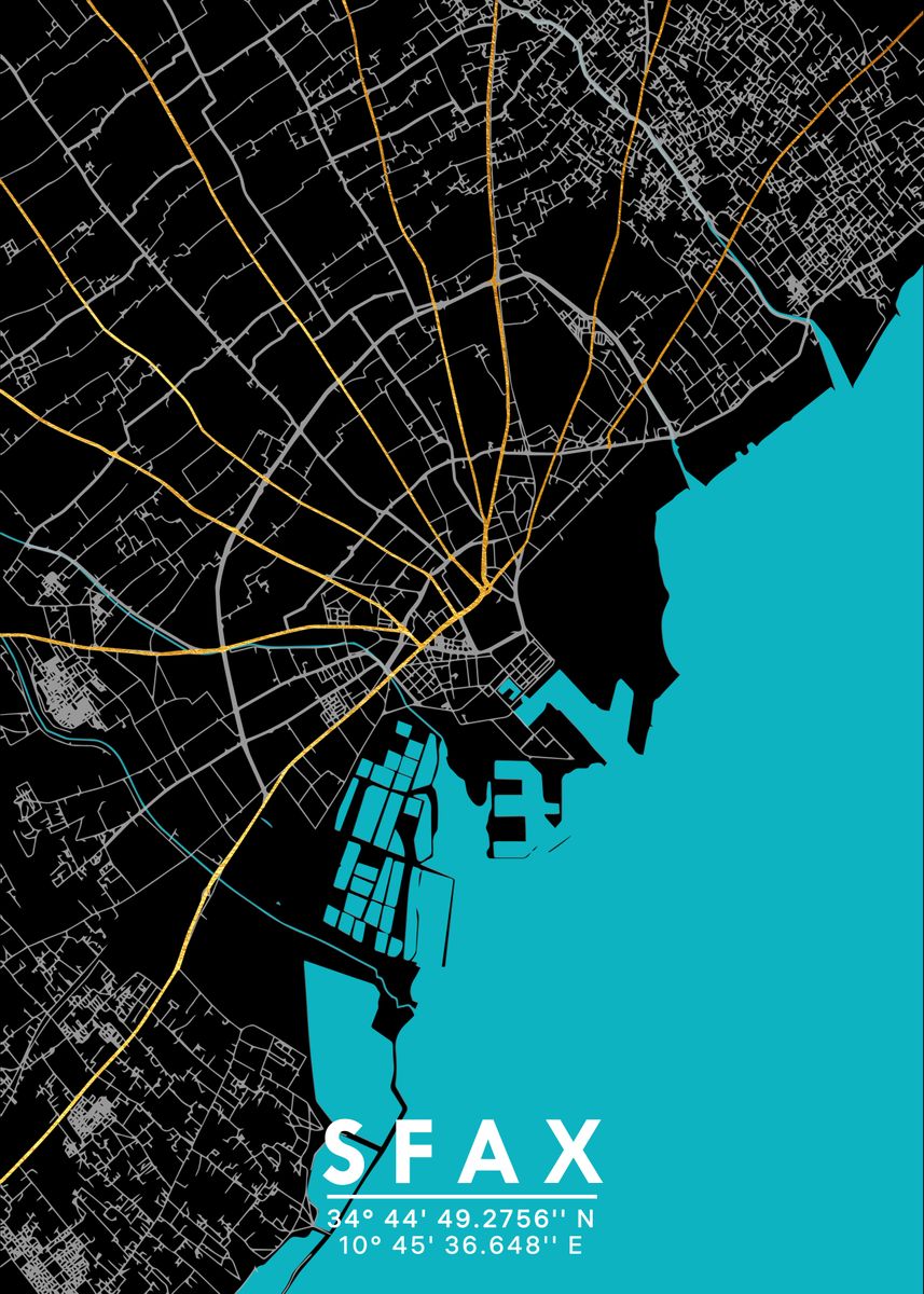 'Sfax Tunisia' Poster, picture, metal print, paint by Clayborne Frank ...