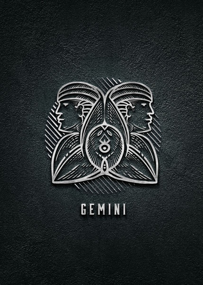 '3d Gemini Zodiac Symbol' Poster, picture, metal print, paint by Pakley ...