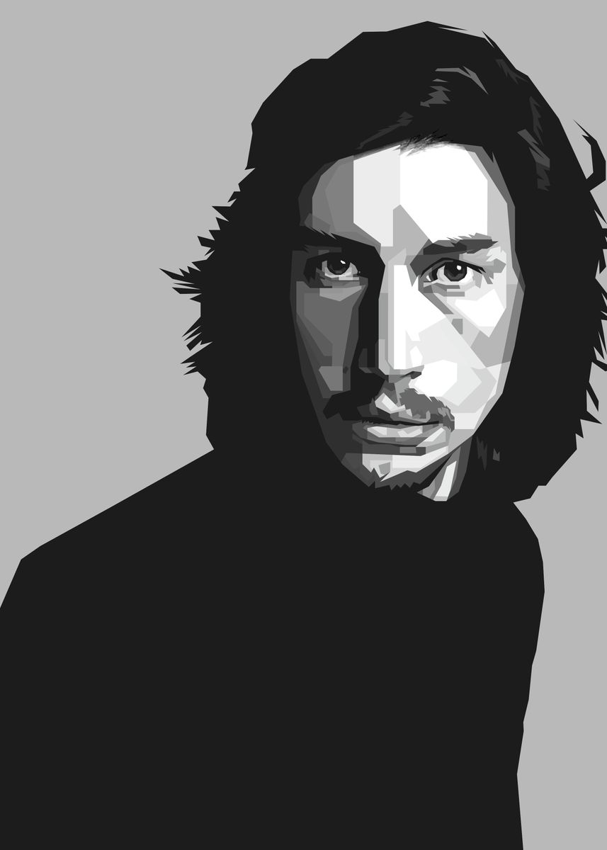 'Adam Driver' Poster, picture, metal print, paint by Muhammad Renaldy ...