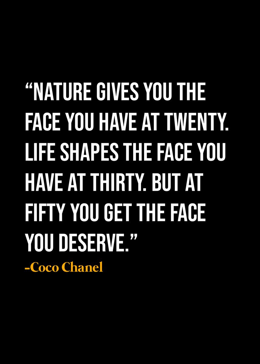 'Coco Chanel Quote ' Poster by DIMS | Displate