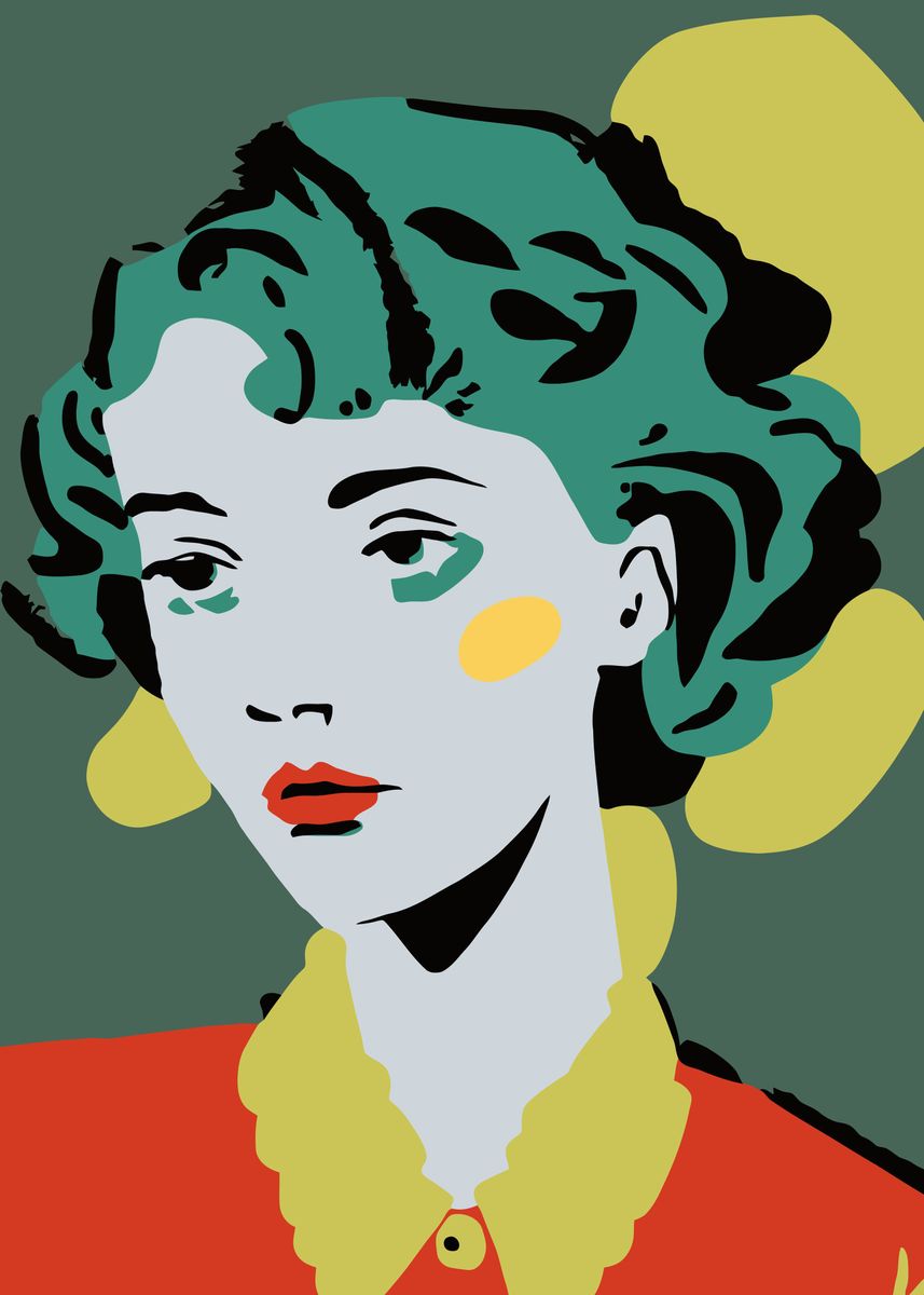 'Abstract Woman' Poster, picture, metal print, paint by WallWonders art ...