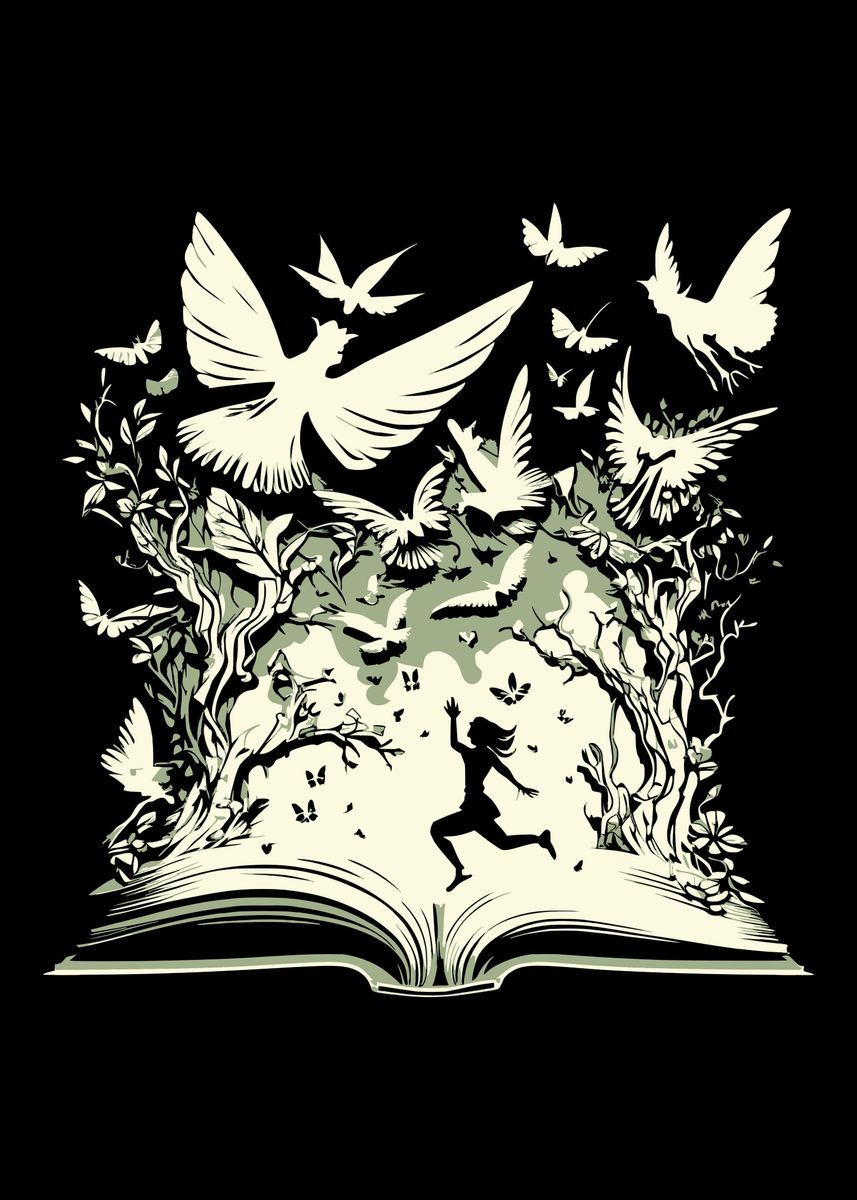 'Books Bookworm Birds' Poster by CrazySquirrel | Displate