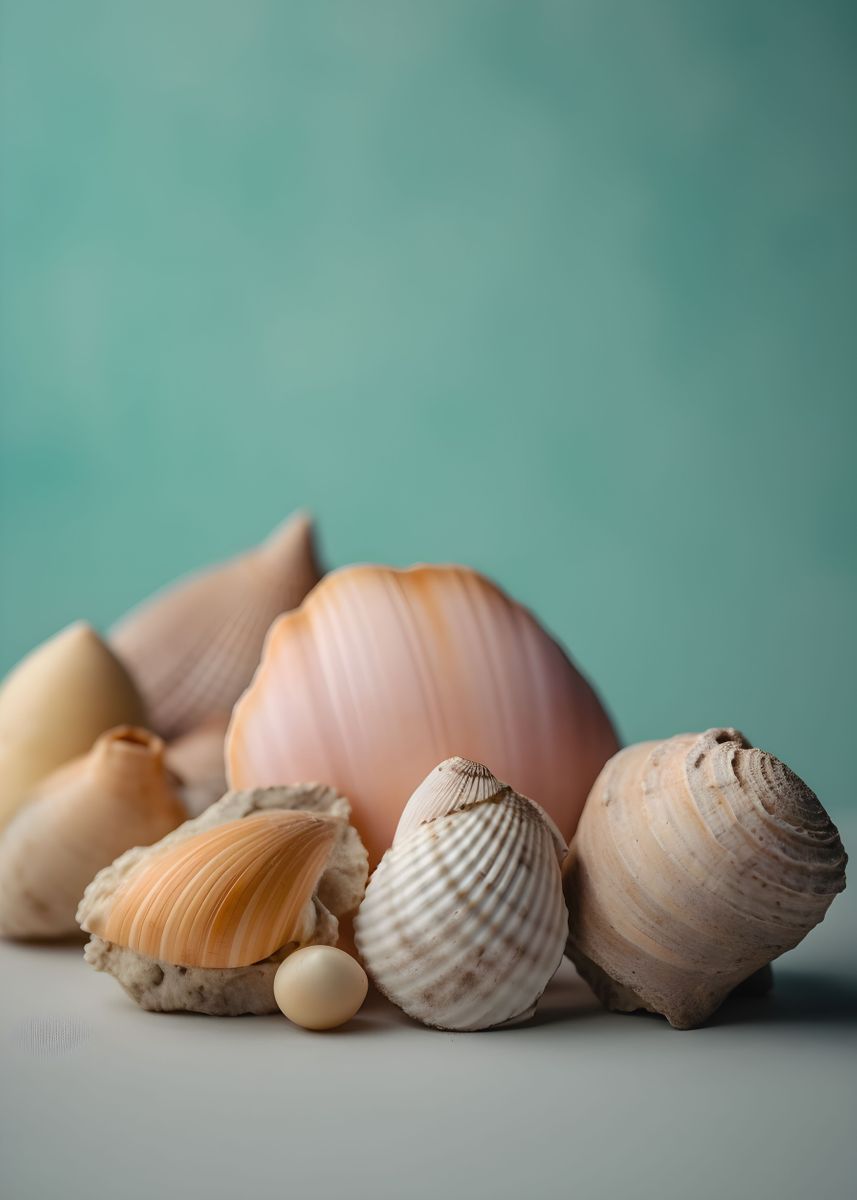 'Elegant Seashell' Poster, picture, metal print, paint by Mark Vincent ...