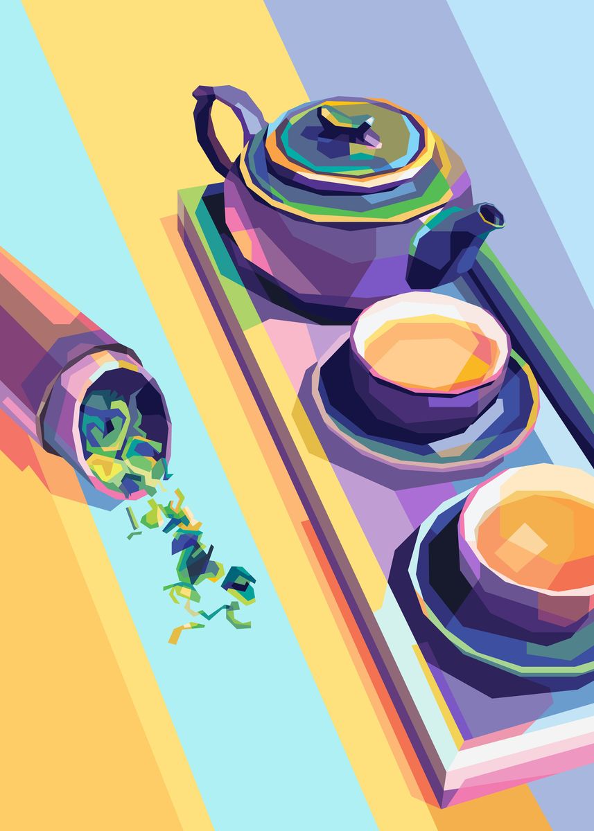 'Tea illustration' Poster by ISA TERESA | Displate