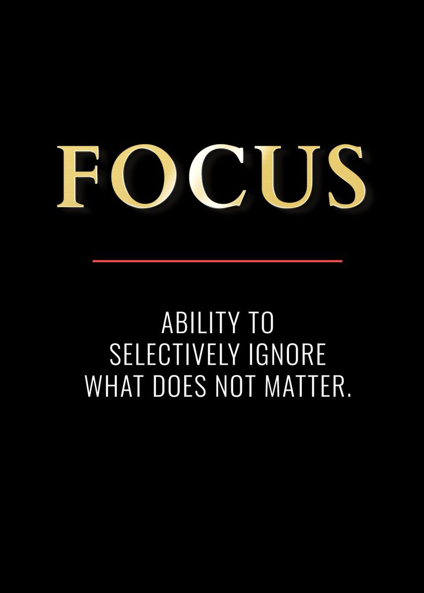 'Focus Motivational' Poster, picture, metal print, paint by Maltos ...
