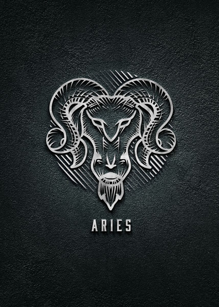 '3d Aries Zodiac Symbol' Poster, picture, metal print, paint by Pakley ...