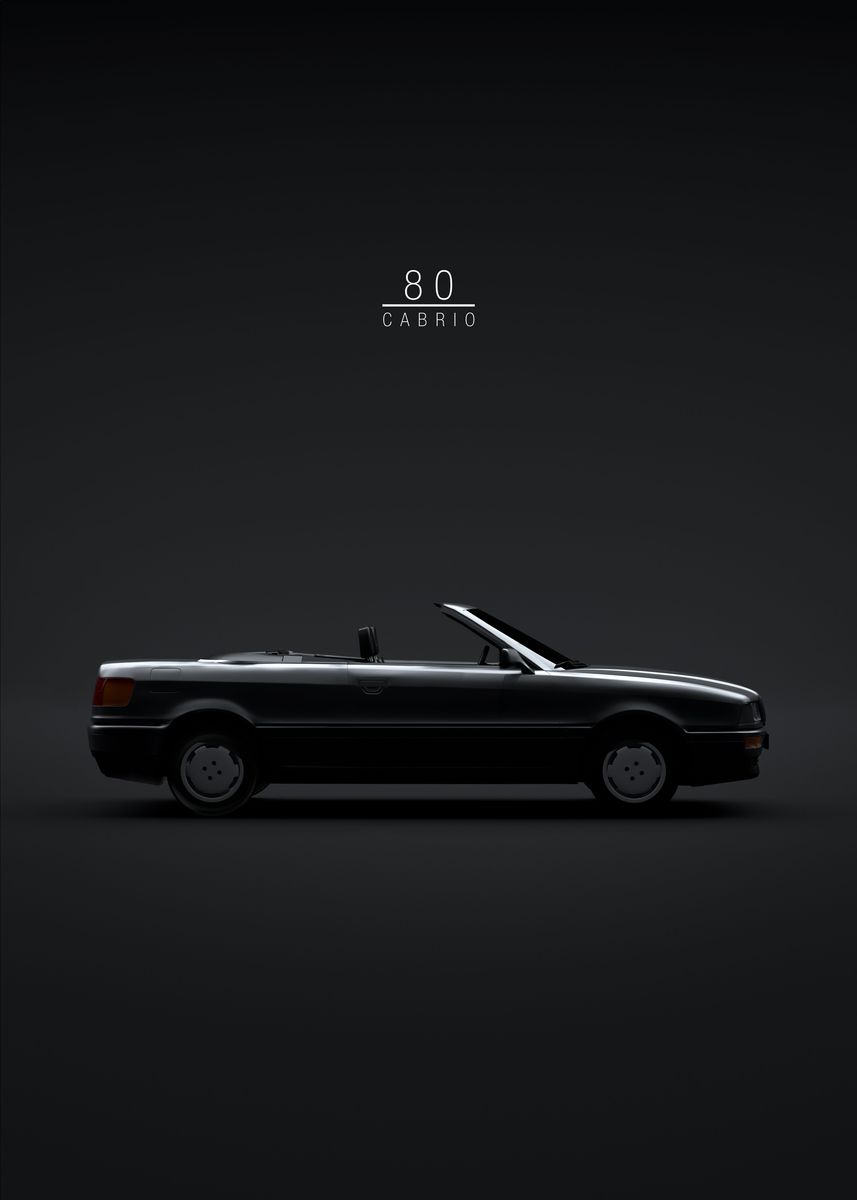 'Audi A80 Cabrio 1995' Poster, picture, metal print, paint by 21 MXM ...