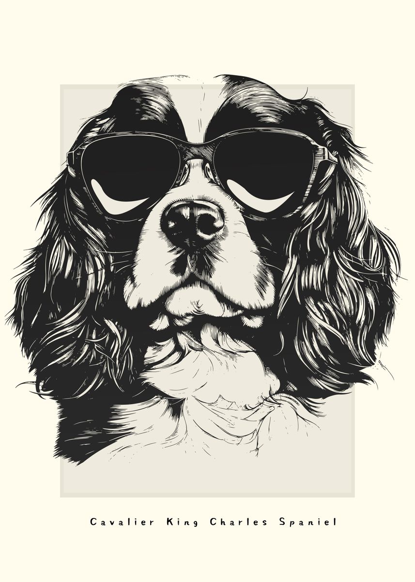 'Cavapoo Illustration' Poster, picture, metal print, paint by Rafael ...