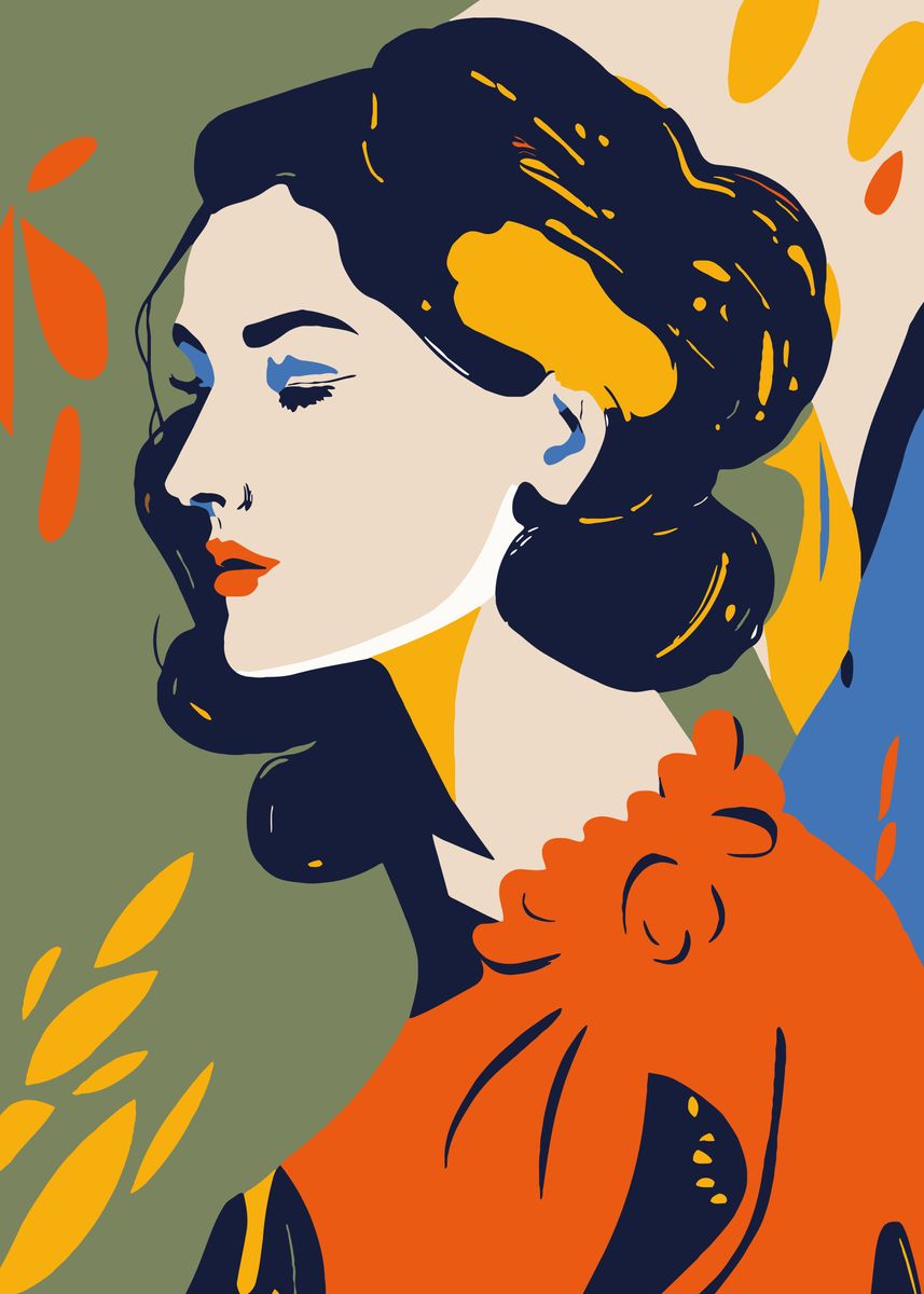 'Abstract Woman' Poster by valkry art | Displate