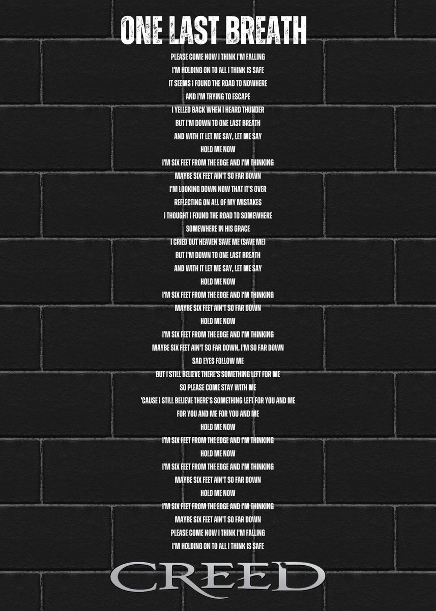 'One Last Breath' Poster, picture, metal print, paint by Wijaki ...