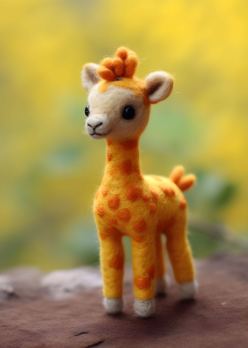 'Cute Giraffe Baby Giraffes' Poster, picture, metal print, paint by ...