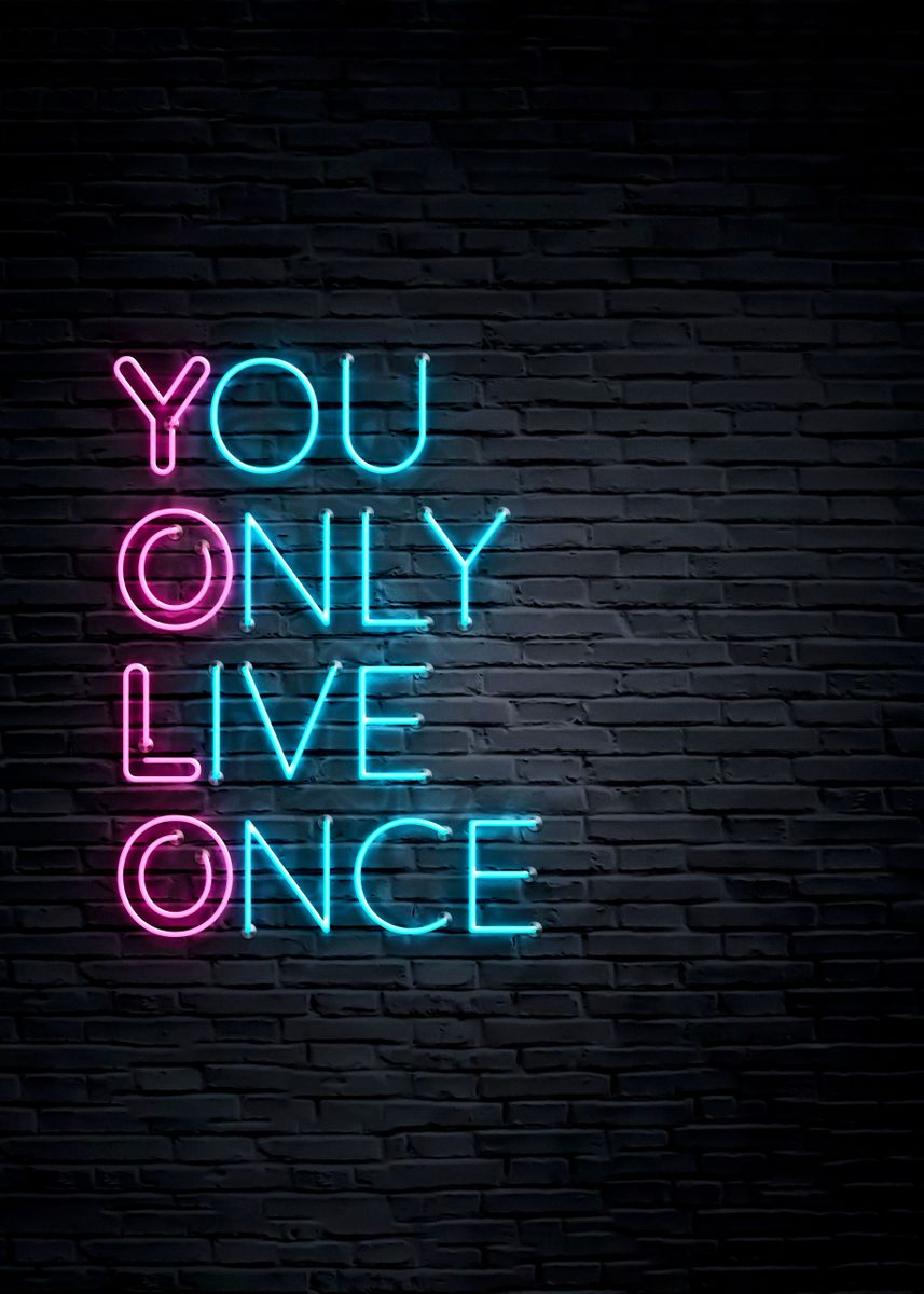 'Neon Quote Sign' Poster, picture, metal print, paint by Misbahul Munir ...
