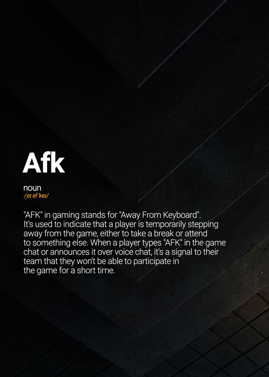 'Afk' Poster, picture, metal print, paint by Mr Penguin | Displate