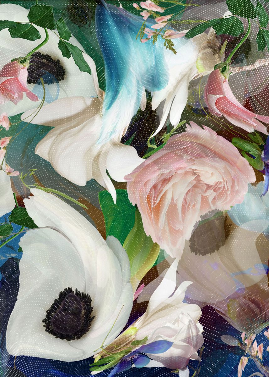 'Floral movie' Poster, picture, metal print, paint by Larisa Siverina ...