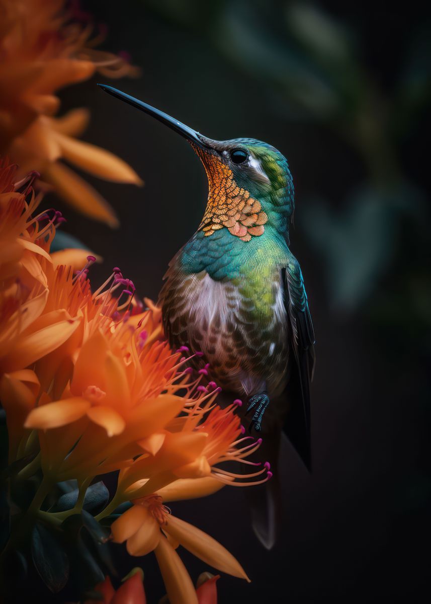 'Magnificent hummingbird' Poster by Zooscape Wildlife | Displate