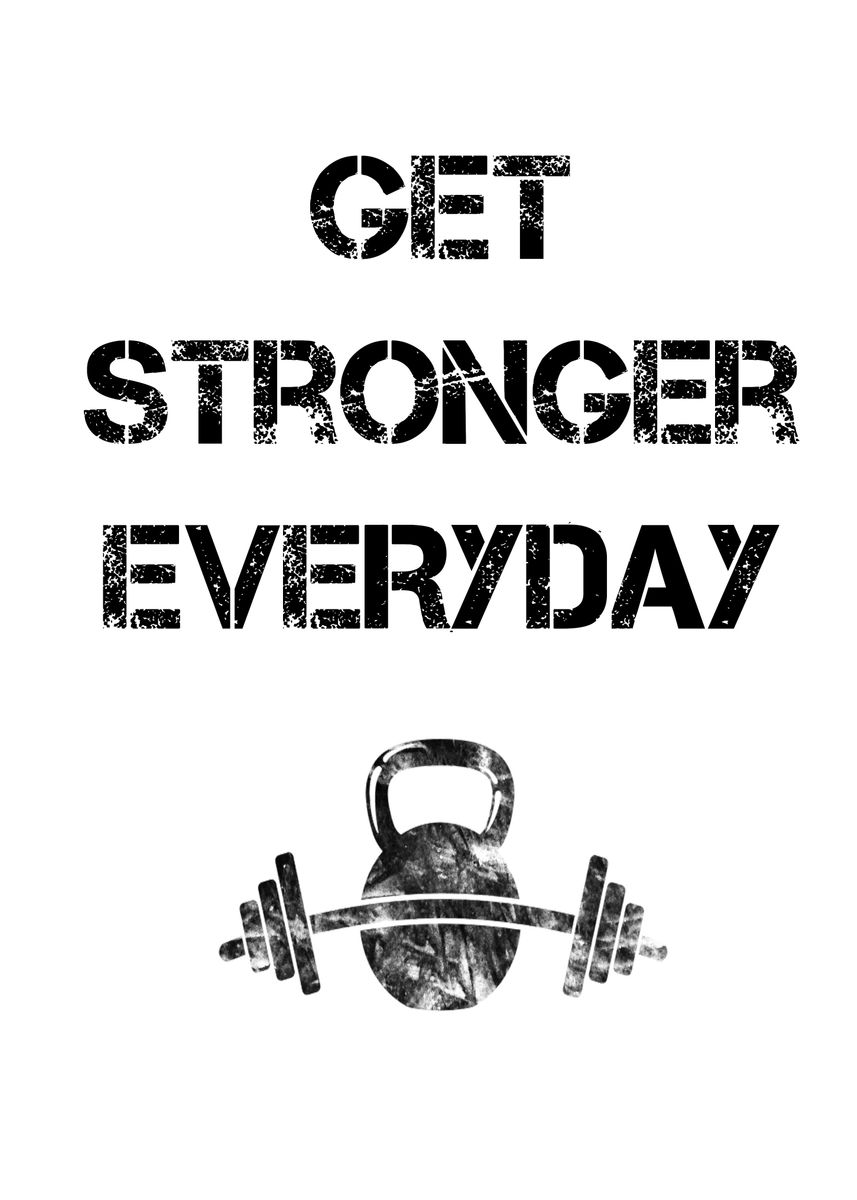 'GET STRONGER' Poster, picture, metal print, paint by TroisiemeOeil ...