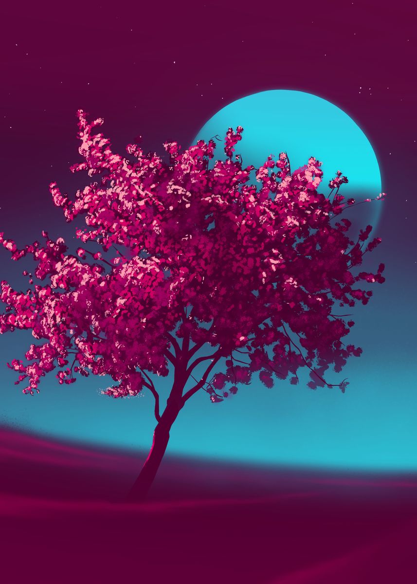 'Retro tree' Poster, picture, metal print, paint by Denis Orio Ibañez ...