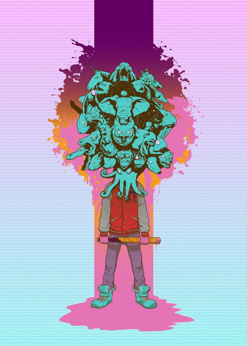 'Hotline Miami' Poster, picture, metal print, paint by simple man ...