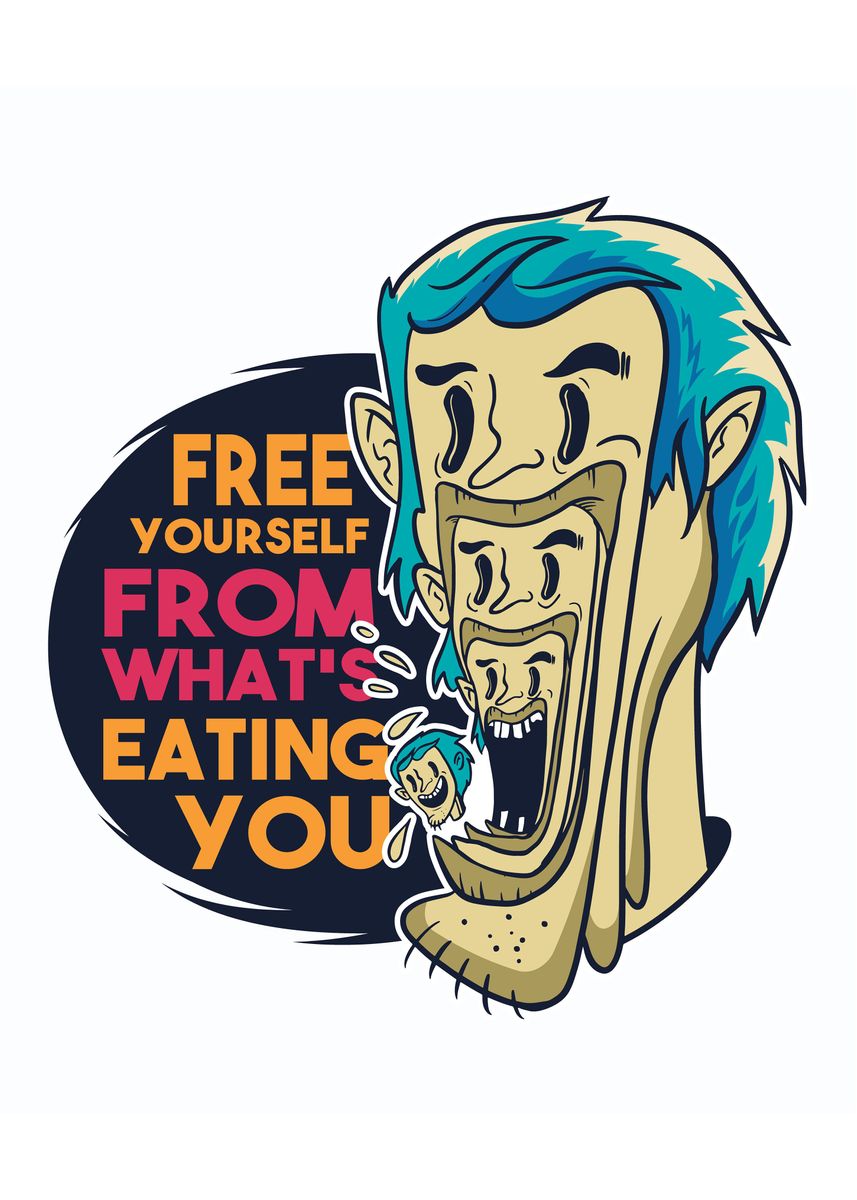 'Man Eating Man ' Poster, picture, metal print, paint by Cool Worker ...