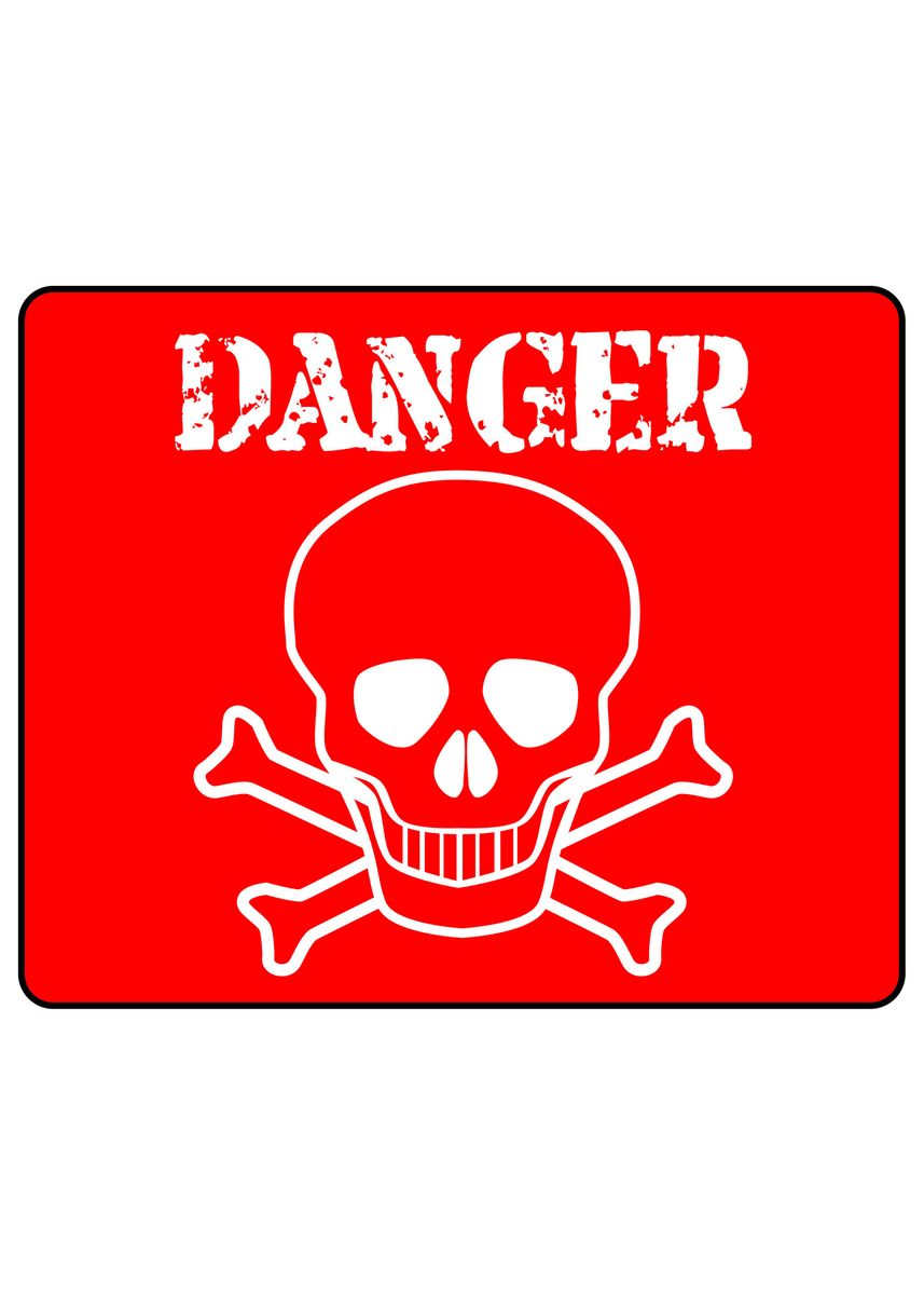 'Red Danger Sign' Poster by HomeStead Digital | Displate