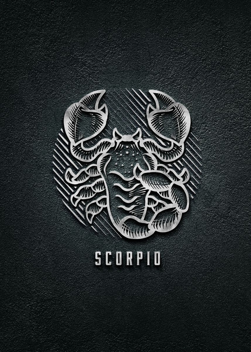 '3d Scorpio Zodiac Sign' Poster by Pakley Studio | Displate