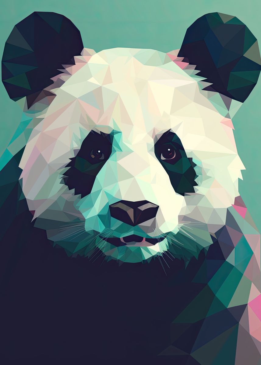 'Vector Giant Panda' Poster, picture, metal print, paint by Wolf Design ...