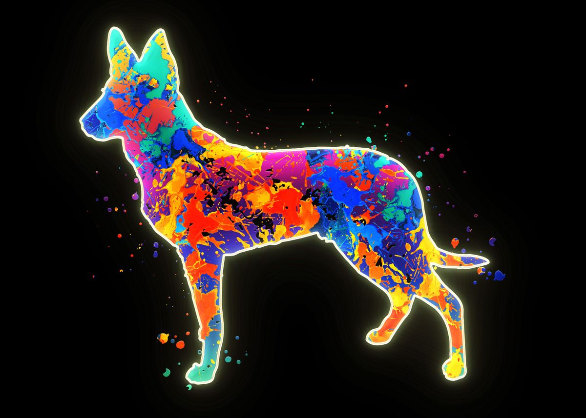 'Dutch Shepherd Dog' Poster by Morgan Moorhead | Displate