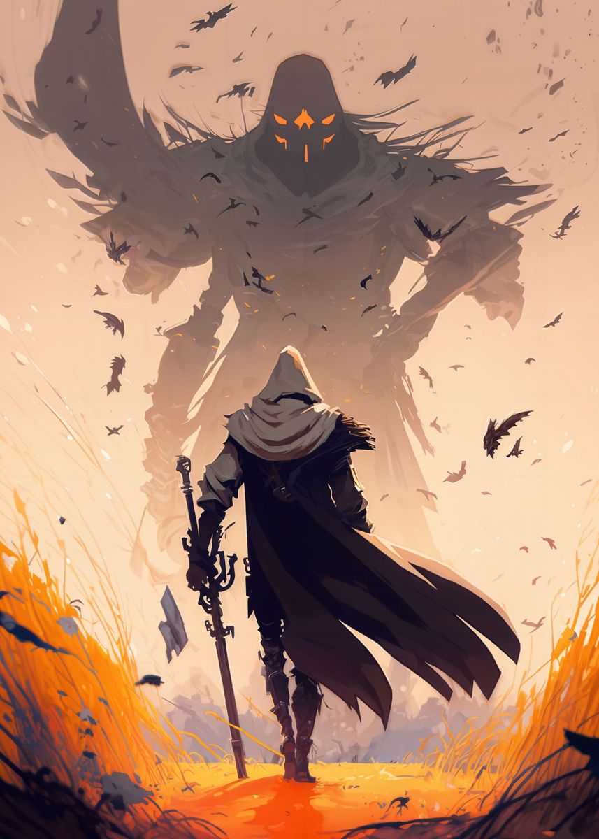 'Reaper figure ' Poster, picture, metal print, paint by Lukasz Kobylka ...