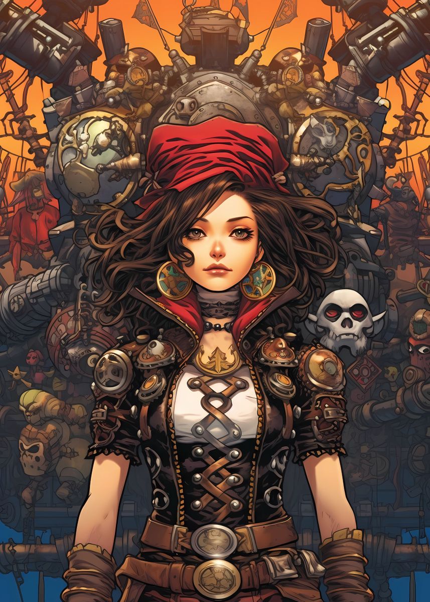 'Pirate Queens Reign' Poster, picture, metal print, paint by AI and ME ...