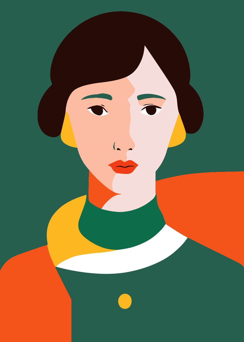 'Abstract Woman' Poster, picture, metal print, paint by WallWonders art ...