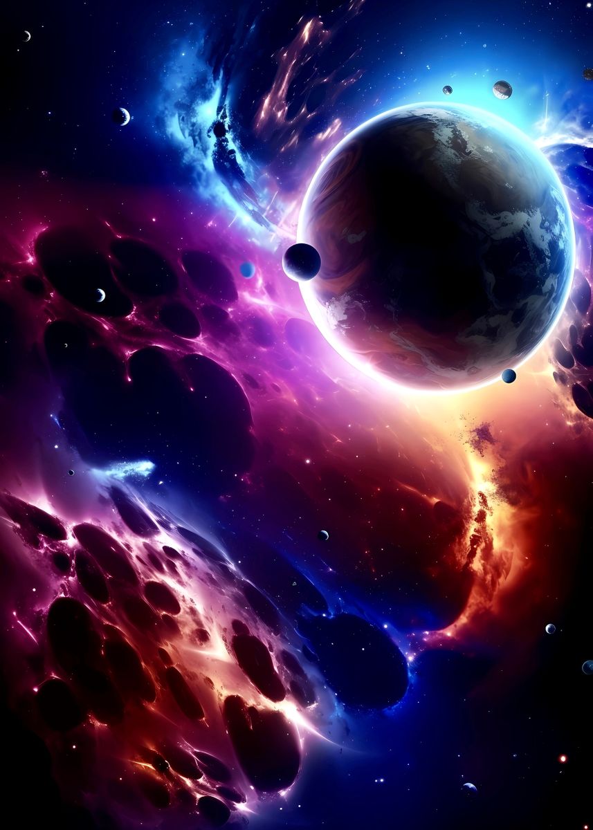 'Vivid space' Poster by Panther Blades | Displate