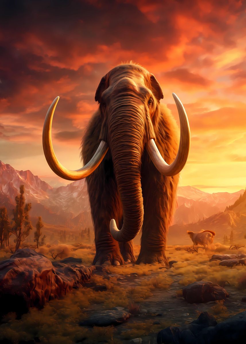 'Funny Mammoth Stone Age' Poster by Hexor | Displate