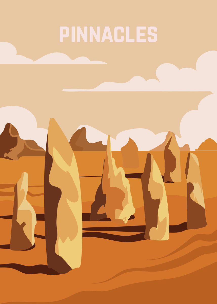 'Pinnacles' Poster, picture, metal print, paint by Le Thi Thu Hien ...