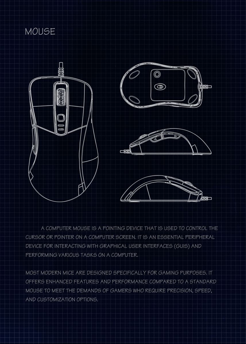 'Mouse ' Poster, picture, metal print, paint by Naui Art | Displate