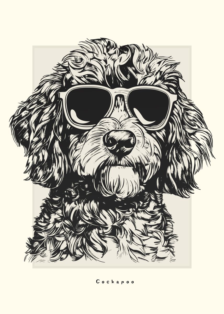 'Cockapoo Illustration' Poster, picture, metal print, paint by Rafael ...