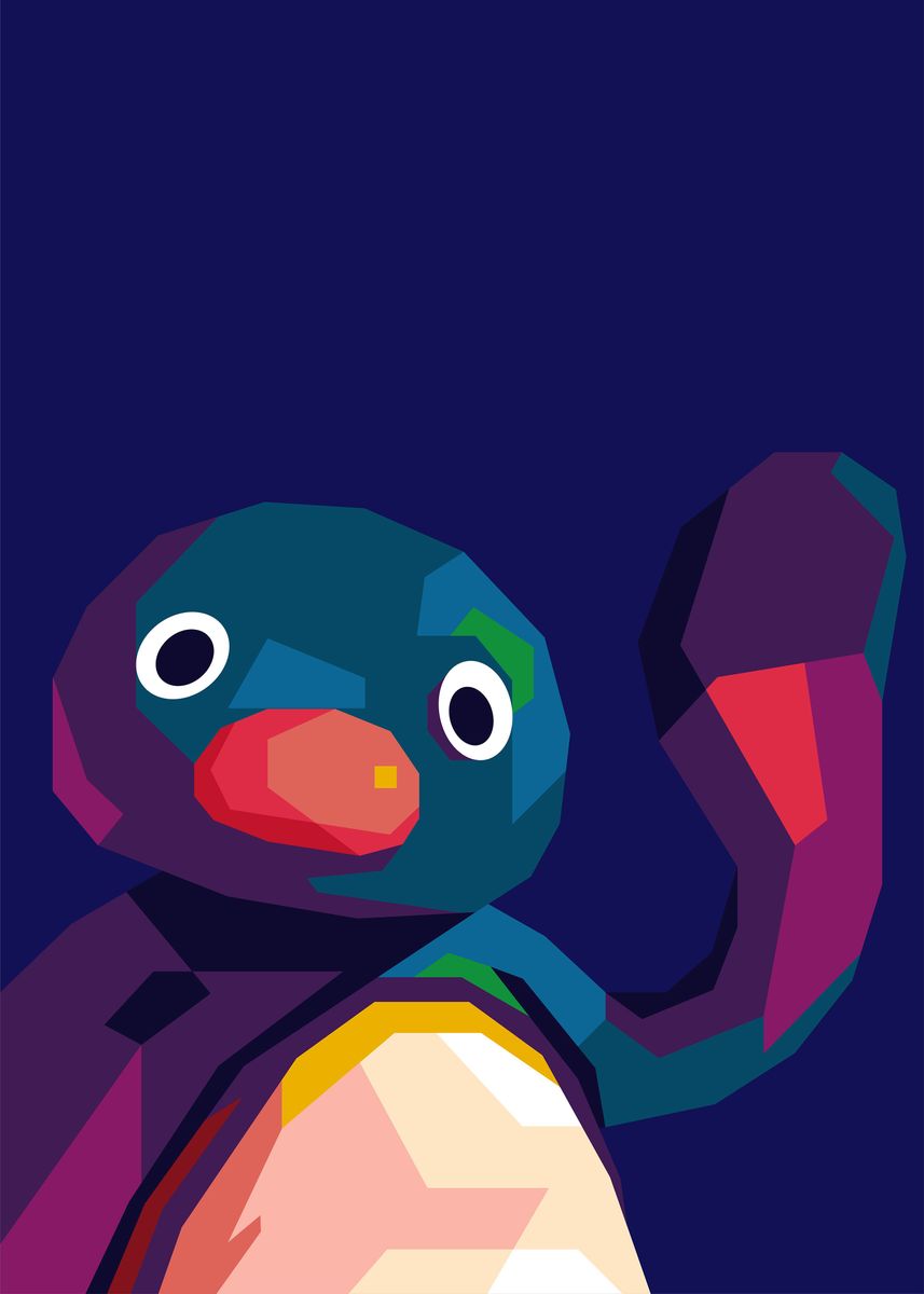 'Hello Penguin' Poster, picture, metal print, paint by Muifatin | Displate