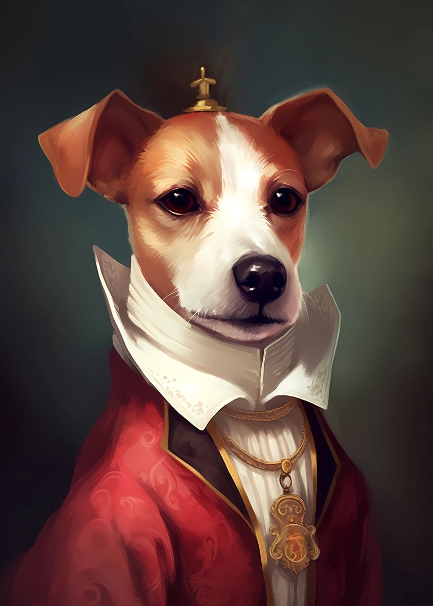 'Russell Terrier Dog Fable' Poster, picture, metal print, paint by ...