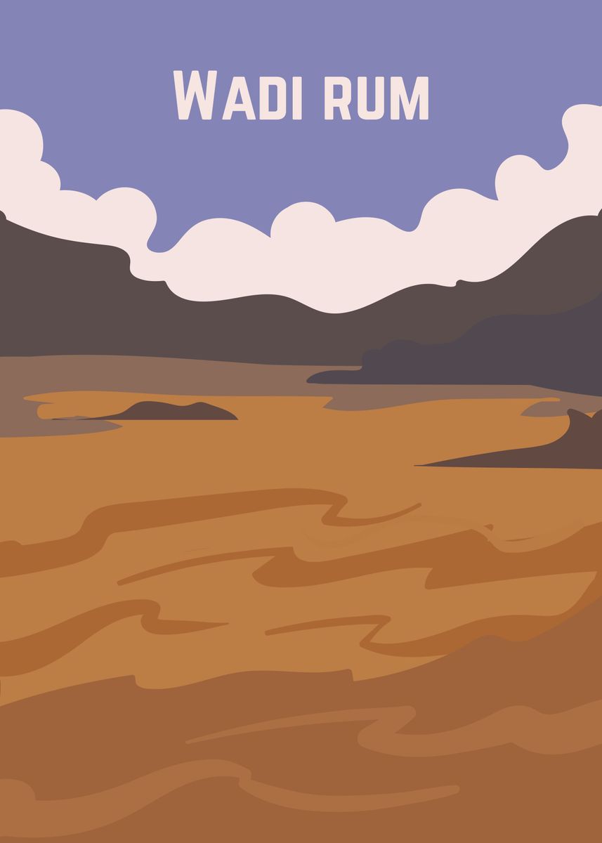 'Wadi Rum' Poster, picture, metal print, paint by Le Thi Thu Hien ...