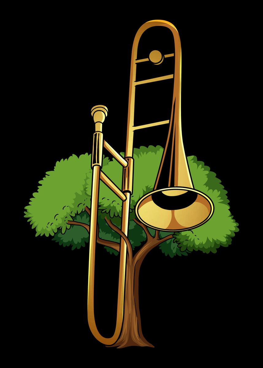 'Marching Band Trombone' Poster, picture, metal print, paint by ...
