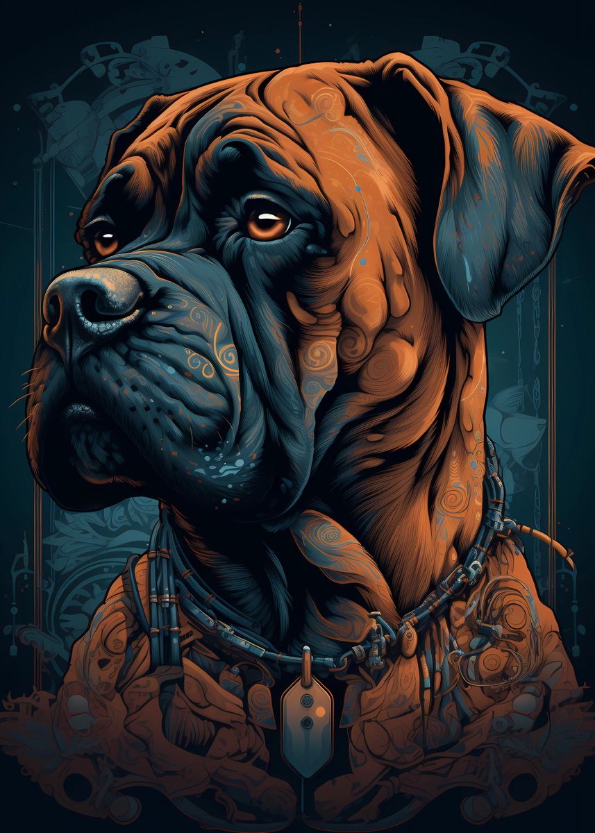'Boxer Dog Attractive' Poster by Shanelle Hassan | Displate