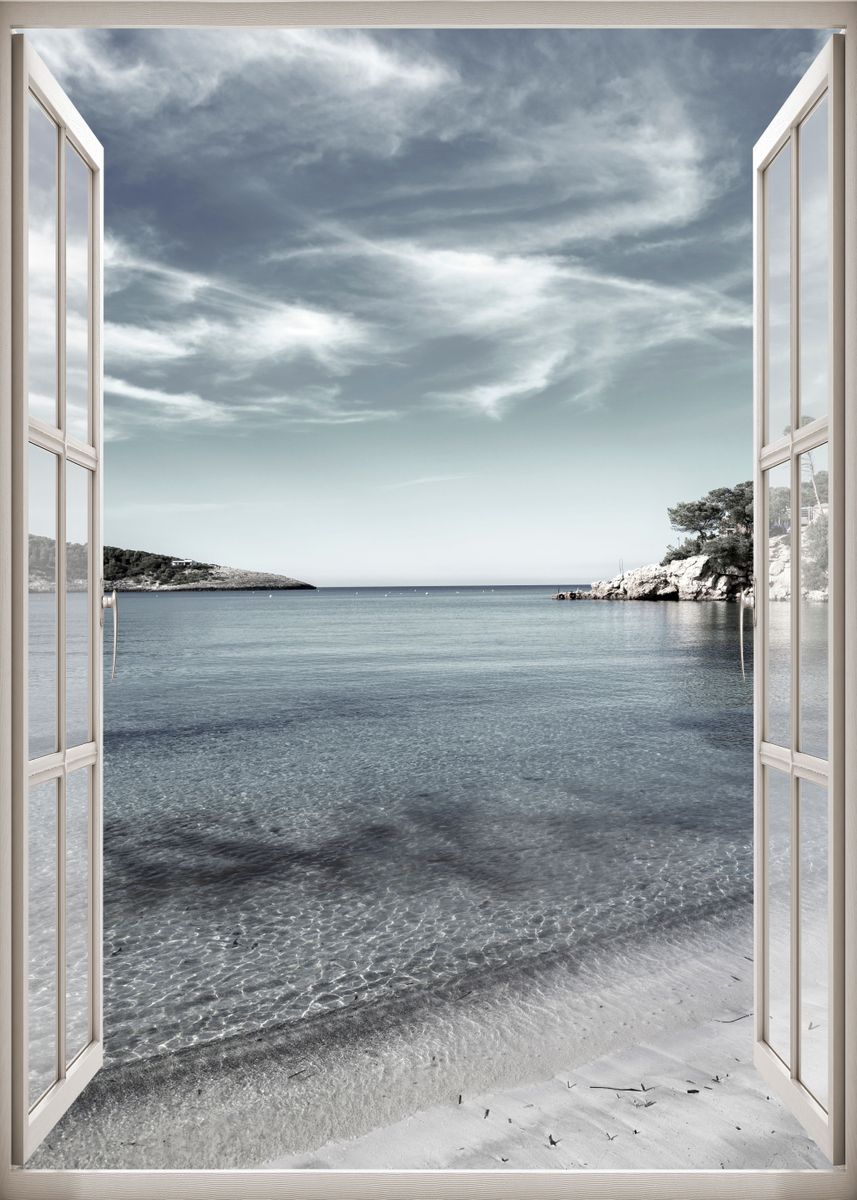 'Window view landscape sea' Poster by Vicen Design | Displate