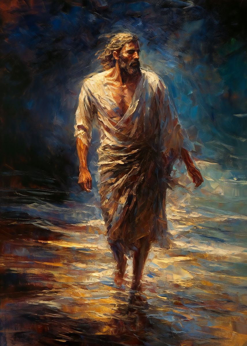 'Jesus' Poster, picture, metal print, paint by The creative Hub | Displate