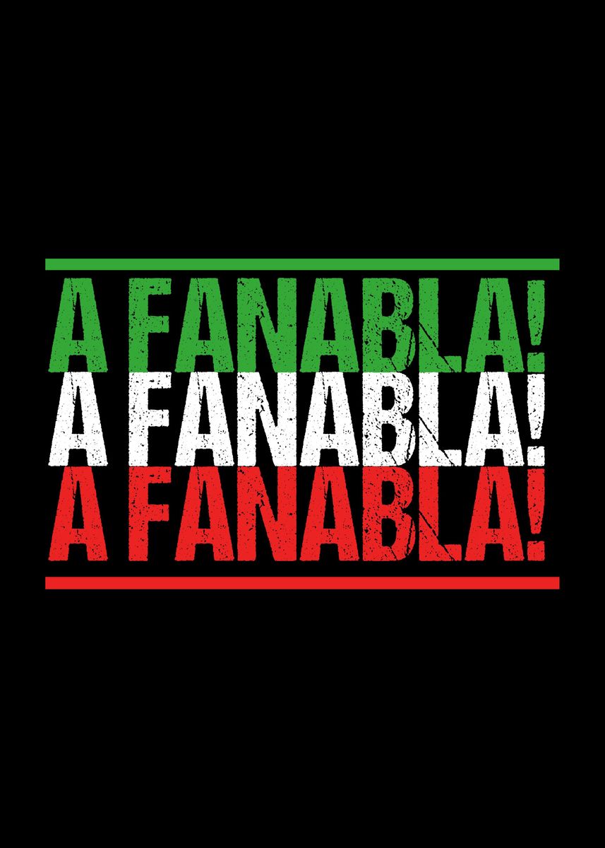 'Fanabla Italian' Poster, picture, metal print, paint by FunnyGifts ...