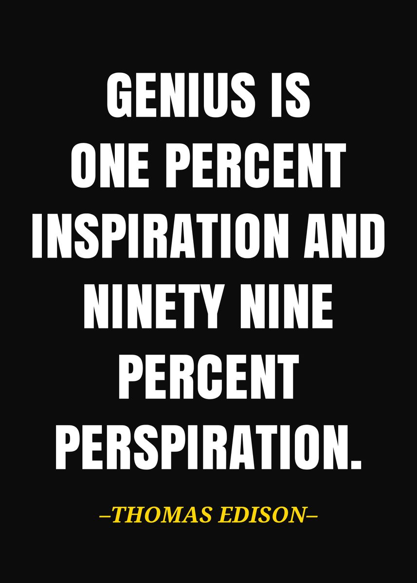 'Thomas Edison Quote' Poster by Gembull Art | Displate