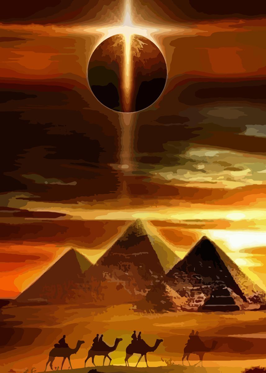 'Pyramid' Poster, picture, metal print, paint by Felix Herbert | Displate