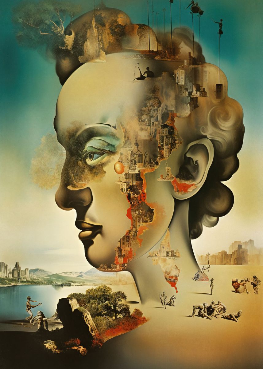 'Realm of Distorted Visions' Poster, picture, metal print, paint by ...